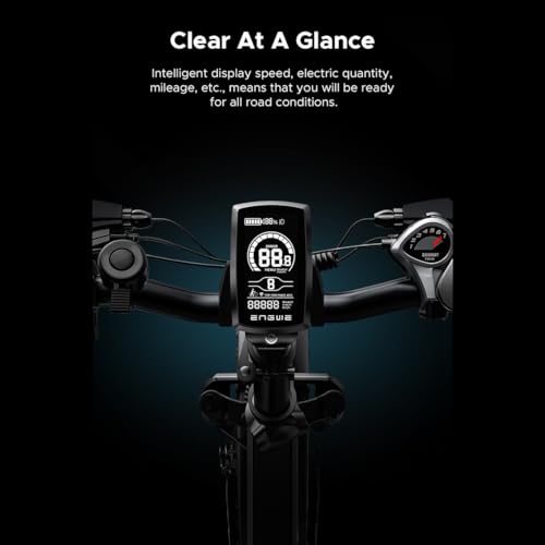 Bluehut ENGWE EP-2-PRO Folding Electric Bike for Adults 750W 25MPH 4h Fast Charge 48V 13AH Removable Battery with 20"*4.0" Fat Tire 7 Speeds Ebikes for Commuting, Off Road, Black (US Warehouse)