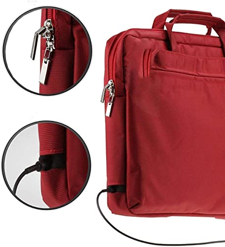 Navitech Red Sleek Water Resistant Laptop Bag - Compatible with Dynabook Portégé X40L-K 14" Laptop
