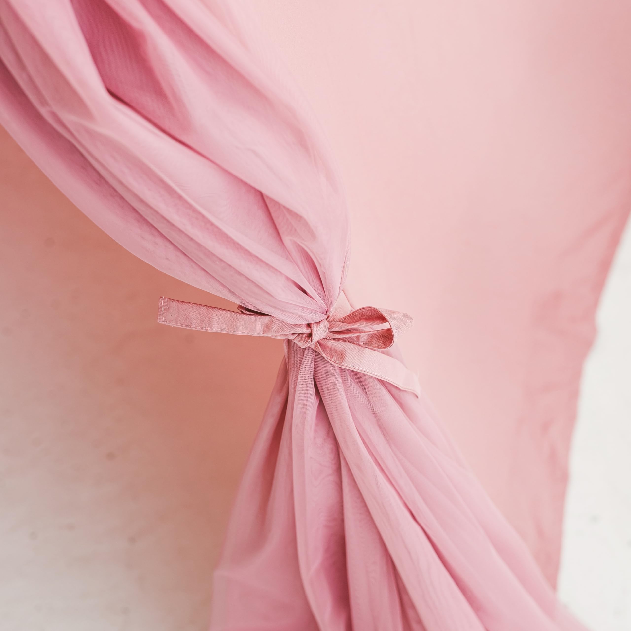 MINICAMP Teepee Tent - Handmade Canvas, Tulle & Wooden Playhouse for Kids & Toddlers, Princess Sleepover Tent (Pink)