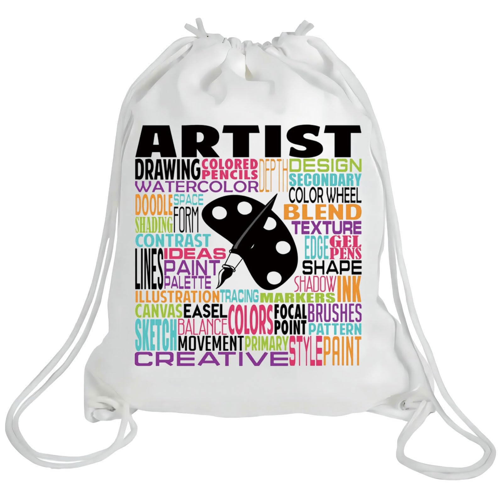 LEVLO Artist Canvas Tote Bag Gift For Art Teacher Artistic Shoulder Bag For Art Student Grad (Artist DB)