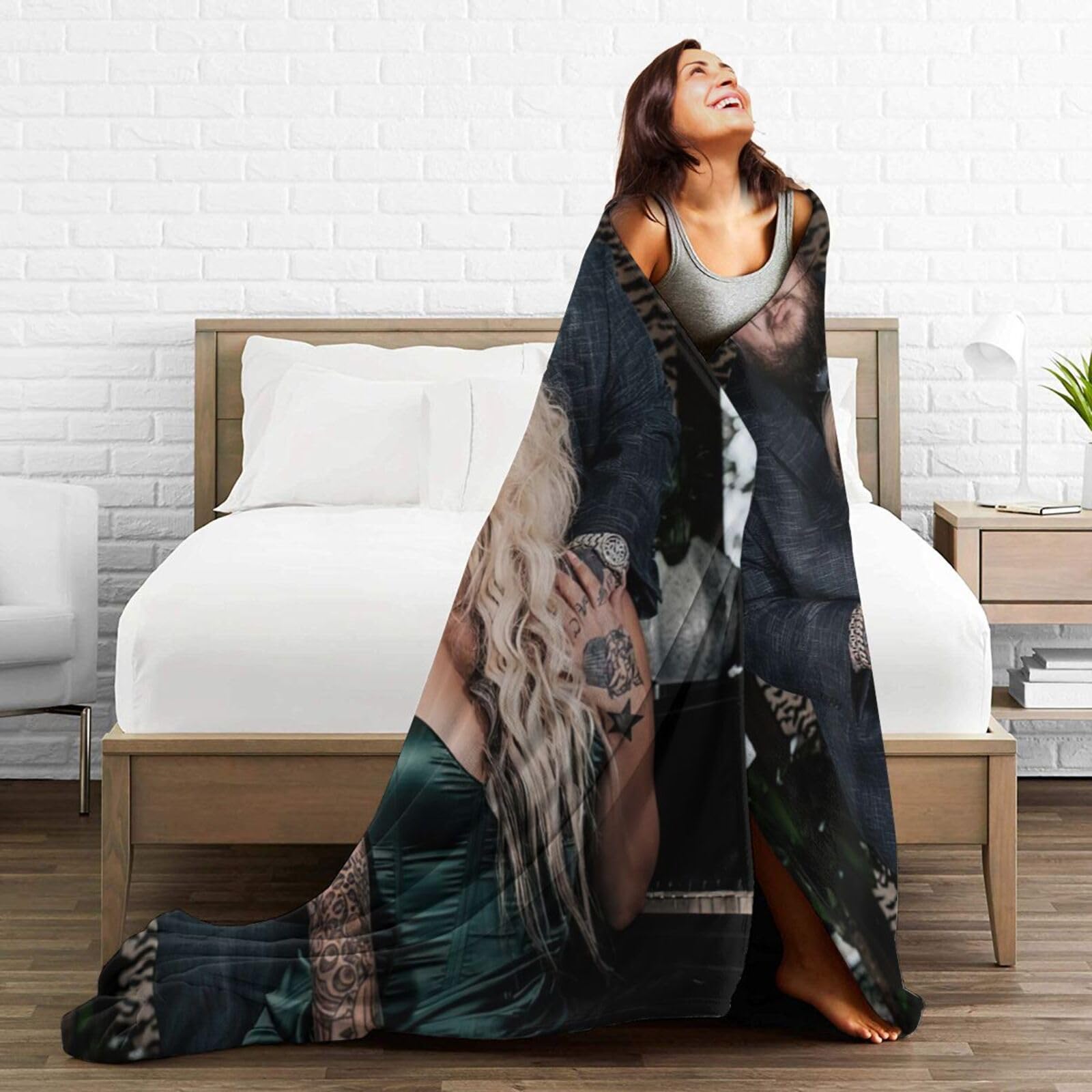 Jellys Music Rolls Blanket Flannel Fleece Blanket Ultra Soft Lightweight Throw Blanket for Bed Couch Living Room 50"x40"