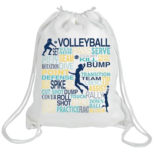LEVLO Volleyball Canvas Tote Bag Gift For Volleyball Player Volleyball Team Shoulder Bag For Volleyball Lover (Volleyball DB)