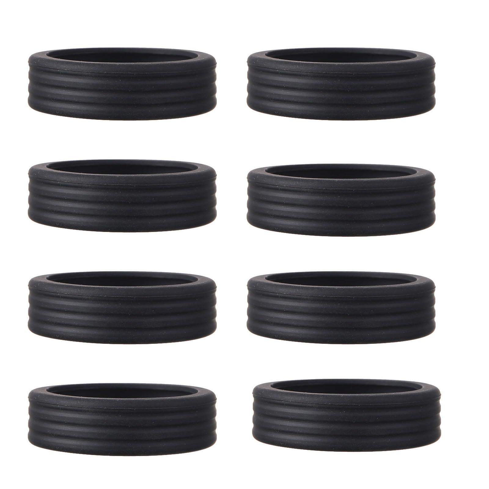 JforSJizT 8 Pack Silicone Quiet Protective Covers for Suitcase Wheels - Luggage Wheel Protectors for Suitcases with Wheels - Carry On Suitcase Wheel Accessories - Fits 2-3 Inch Luggage Wheels(Black)