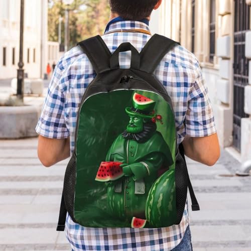 AthuAh Patrick'S Watermelon Festival Large Capacity Travel Backpack, *Casual Backpack, Adjustable Shoulder Strap, Suitable For Men And Women