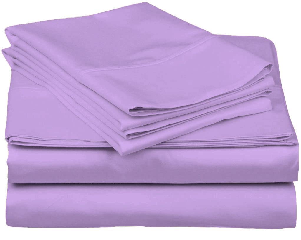 BedFantasy Lilac 6 Piece Luxury Bedding Sheet Set Full Size 1000 Thread Count, 100% Egyptian Cotton 18 Inch Deep Pocket Bed Sheets