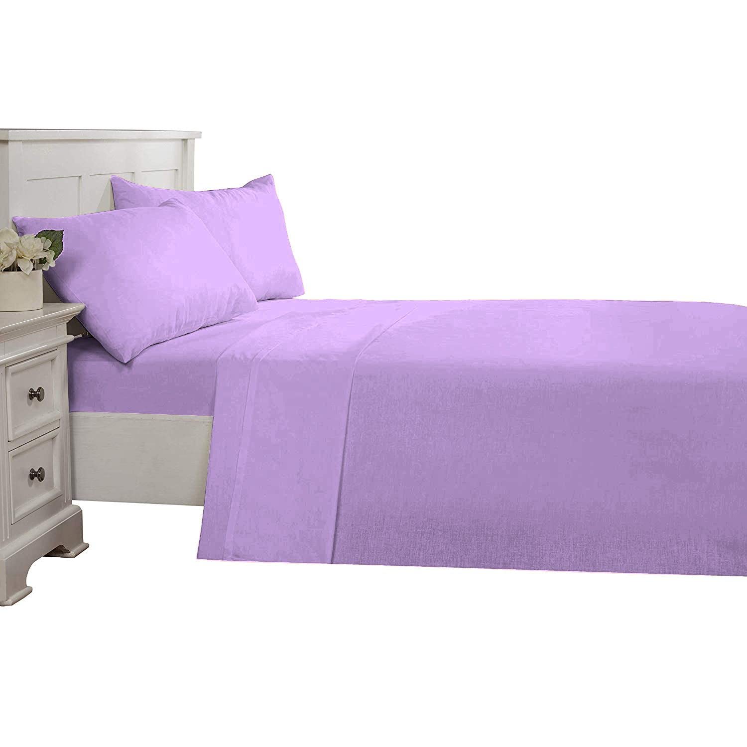 BedFantasy Lilac 6 Piece Luxury Bedding Sheet Set Full Size 1000 Thread Count, 100% Egyptian Cotton 18 Inch Deep Pocket Bed Sheets