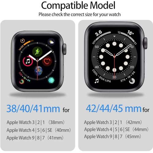 [3 Pack] Nylon Bands with Case Compatible with Apple Watch Band 38mm 40mm 41mm & 42mm 44mm 45mm,Soft TPU Case with Breathable Strap for iWatch 9/8/7/6/5/4/3/SE/SE2