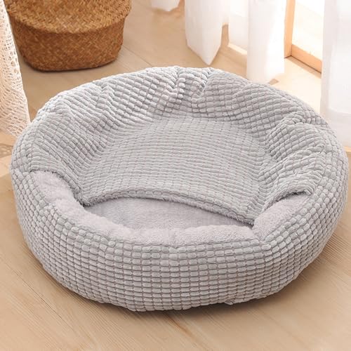 Warm Cozy Pet Sleeping Pad Winter Cat Nest Soft Breathable Cotton Bed for Small Dogs Keep Pet Warm Cozy Soft Plush Cat Bed Grey S