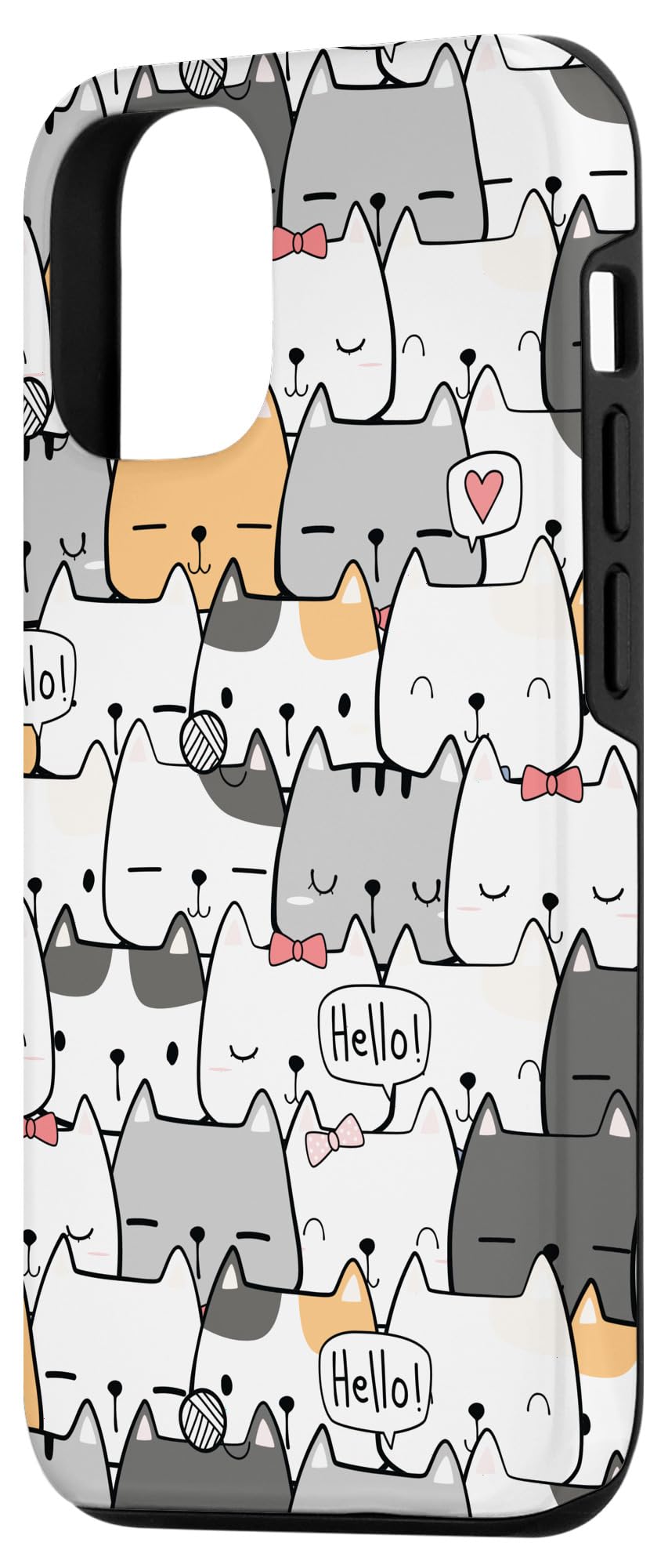 iPhone 13 Pro Cat Paws Cute Cats Cartoon Doodle Girl Pattern fun for Women Case