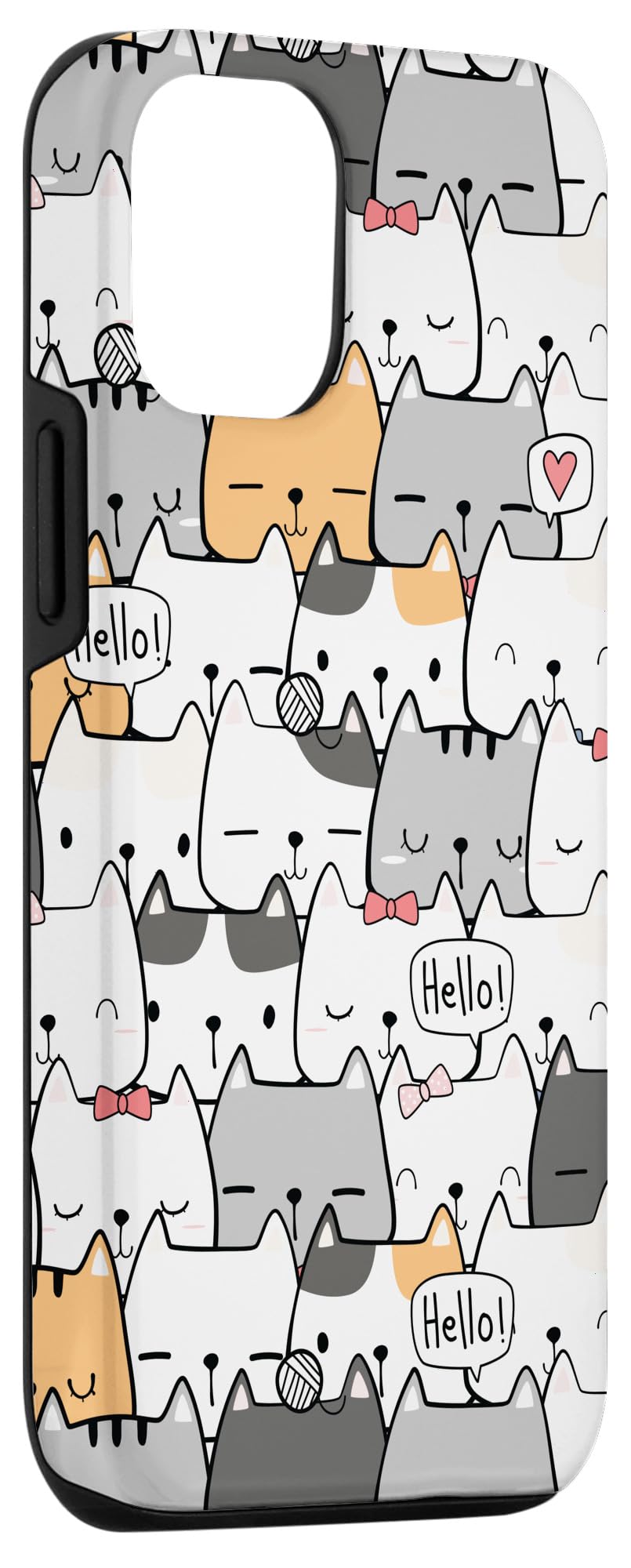 iPhone 13 Pro Cat Paws Cute Cats Cartoon Doodle Girl Pattern fun for Women Case