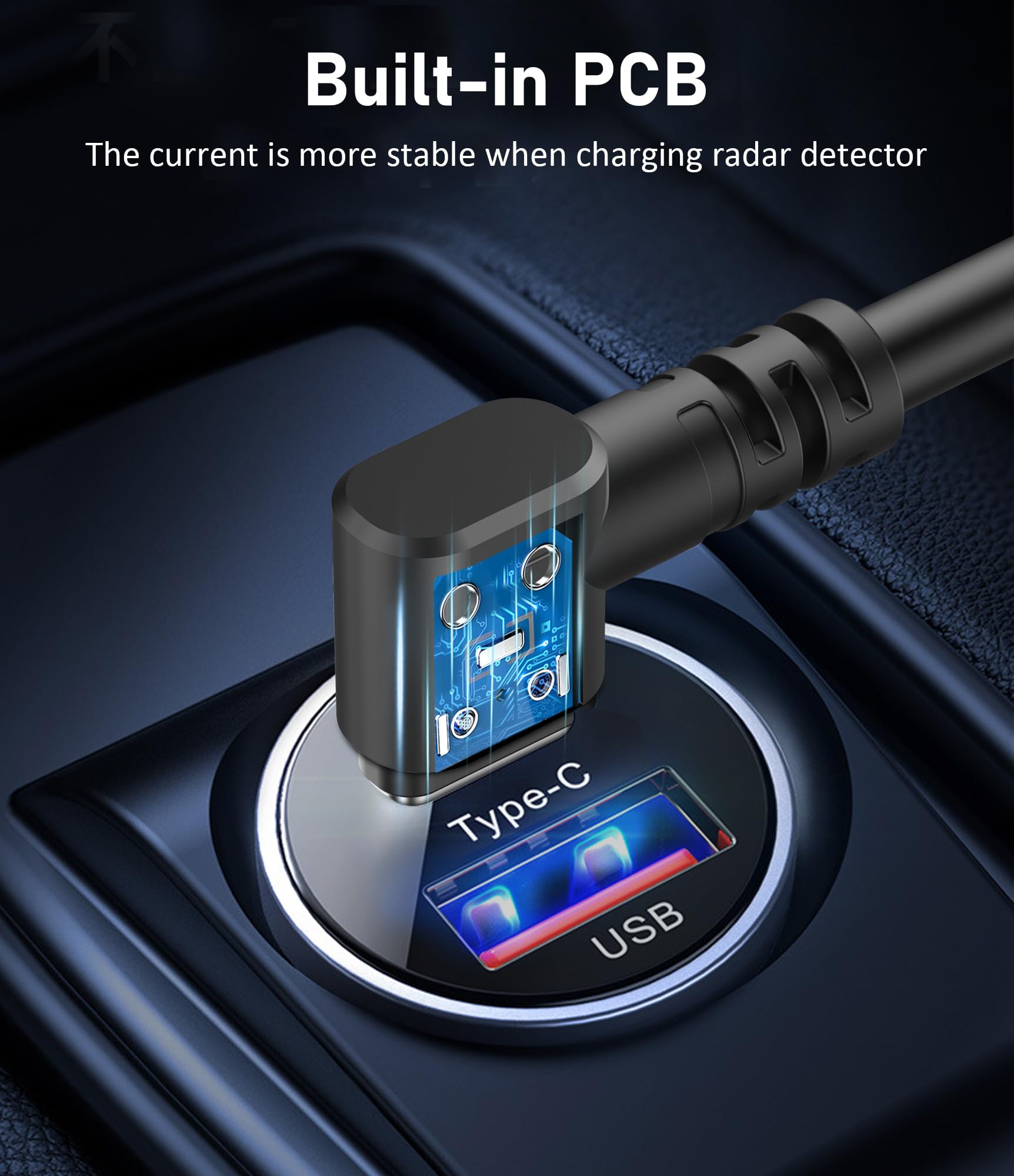 Valentine One V1 Gen 2 Radar Detector Power Replacement Cable, USB C Plug to RJ11 Plug, no PD Fast Charging Function, only Power Supply (RJ11-1M)