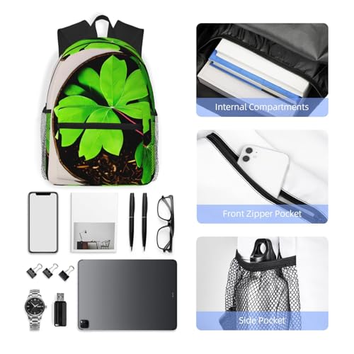 ENVEED St Patricks Day Leaves Ultra-Light,Comfortable,And Portable Casual Backpack For Camping,Hiking,And Daily Use