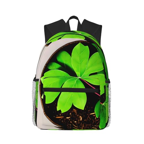 ENVEED St Patricks Day Leaves Ultra-Light,Comfortable,And Portable Casual Backpack For Camping,Hiking,And Daily Use