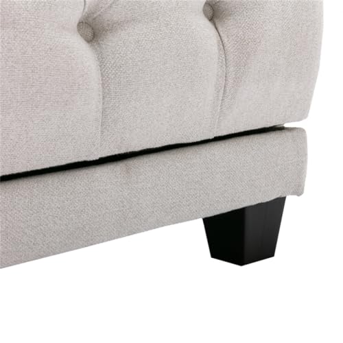 HNTHY Living Room Leisure Sofa with Side Storage Pockets and Wooden Legs, Suitable for Living Rooms and Balconies