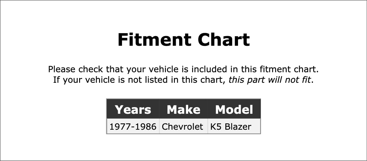 Hood Release Cable Compatible With Chevrolet K5 Blazer 1977 1978 1979 1980 1981 1982 1983 1984 1985 1986 PC-607525