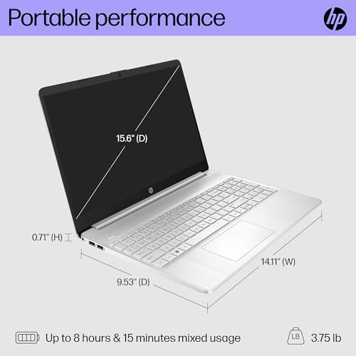 HP Laptop 15-dy2718nr, 11th Generation Intel® Core™ i7-1165G7, Intel® Iris® Xe Graphics, 12 GB DDR4, (15-dy2718nr, silver)