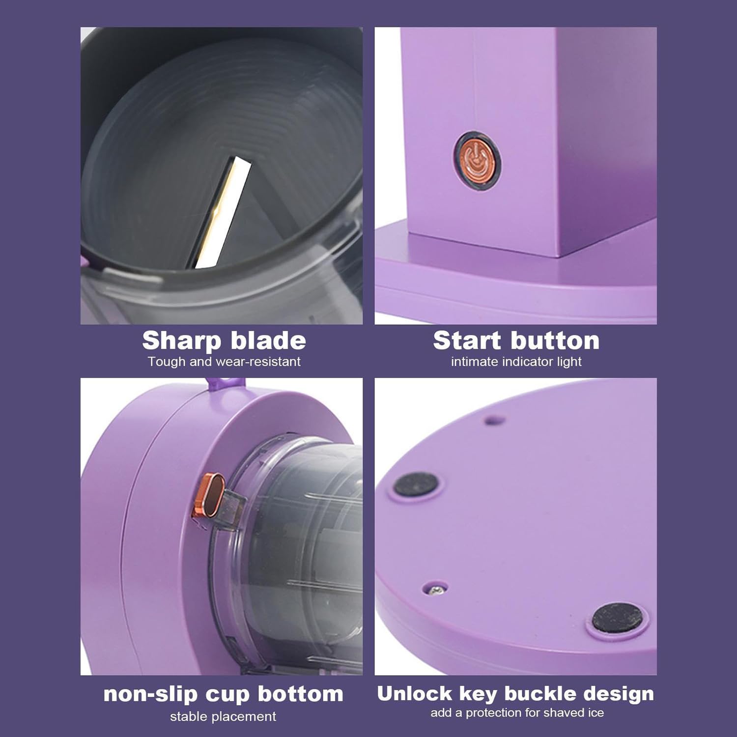 FAXIOAWA Portable Ice Crusher and Shaved Ice Machine with 2 Ice Cube Molds, Premium Electric Ice Shaver and Snow Cone Machine, USB Rechargeable Commercial Ice Shaver Crusher