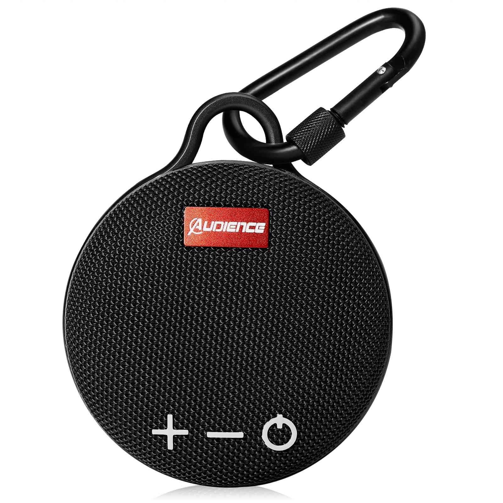 UrbanX Audience Series IPX7 Bluetooth Waterproof Speaker with Clip, 20H Playtime, Compact Speaker with Big Sound, Punchy Bass, Wireless for OnePlus Pad & Beach, Pool, Boat, Biking Black 1 Pack