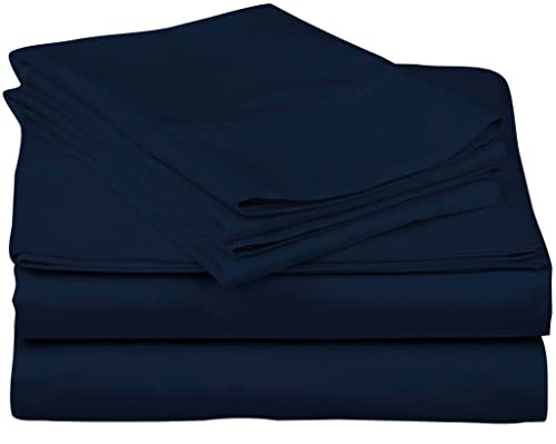 DG Beddings 6 Piece Bedding Sheet Set Full Size 8 Deep Pocket Bed Sheets (Navy) 1000 Thread Count, 100% Egyptian Cotton