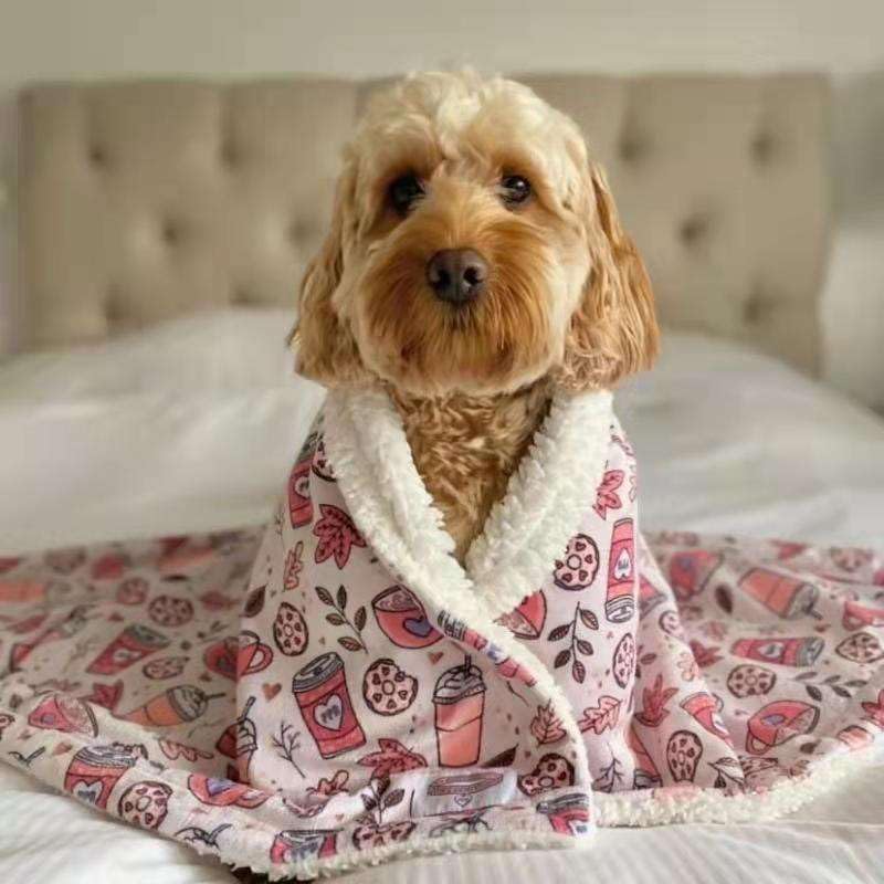 Fluffy Waterproof Dog Blanket for Small to Medium Dogs, Soft and Warm Pet Sherpa Pee-Resistant Couch Cover, Reversible Cat Puppy Bed Blanket Couch Protector, Plush Washable Pad (Beige Cream, 24x32)