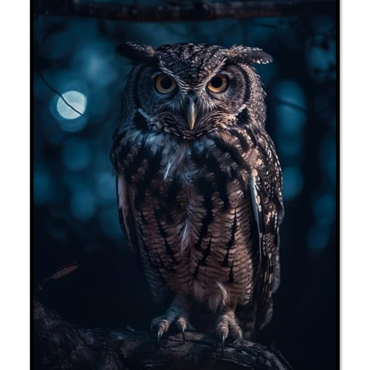 Cross-Stitch Stamped Kits Owl Animal Beginners Adults Prestamped Easy Pattern Embroidery Starter Kits Needlepoint 11ct Home Decor 12x16inch