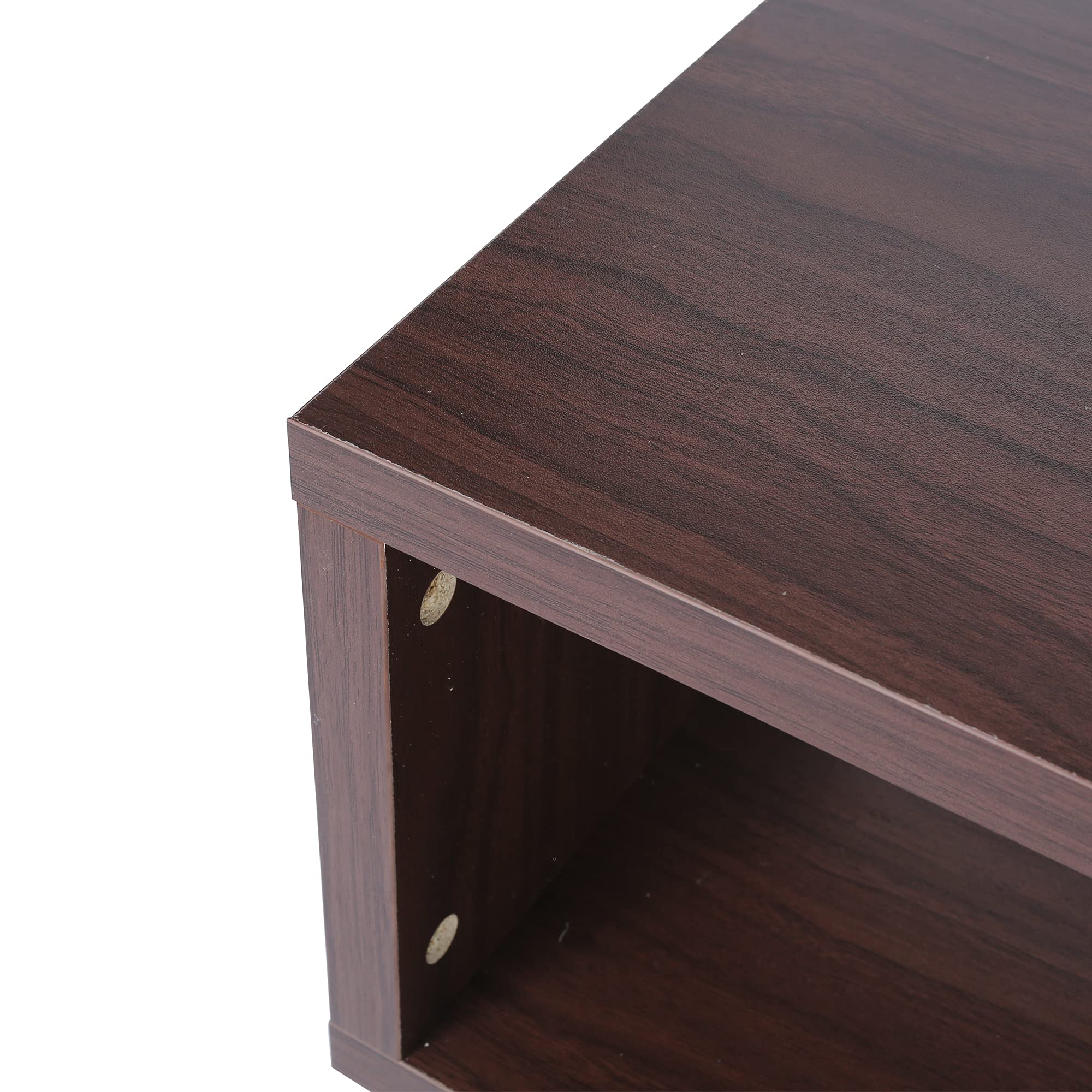 DHHU 60" Shallow, Modern Wall Mounted Floating TV Stand with 3 Open Compartments, Wooden Entertainment Center Media Console Storage Shelf, Holds up to 120 lbs, Walnut