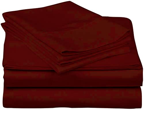 BedFantasy 6 Piece Luxury Bedding Sheet Set Full Size 10 Deep Pocket Bed Sheets 100% Egyptian Cotton, 1000 Thread Count (Burgundy)