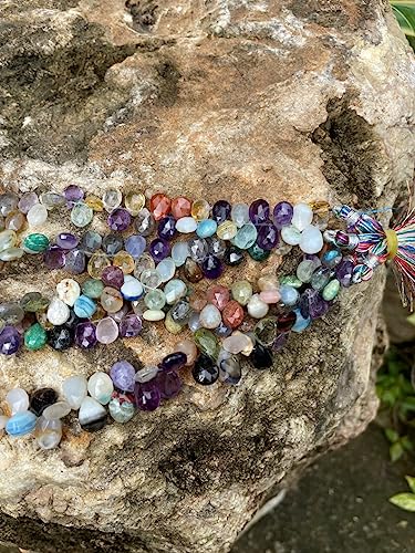 Natural Natural Multi Gemstone YGN-Drops- Faceted Beads 8×10mm 8 inch Long String Jewelry Making Gemstone Beads for Necklace Bracelet