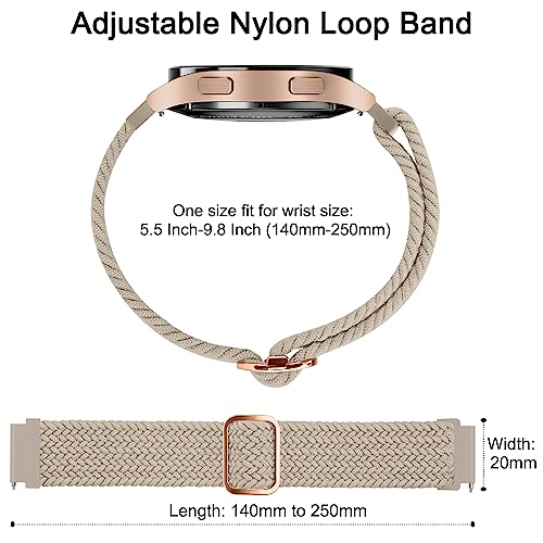 Meliya Bands for Gizmo Watch 3 2 1 / Gabb Watch, 20mm Quick Release Soft Nylon Sport Replacement Watch Strap for Verizon Gizmo Smart Watch 3 2 1 (Milk Tea)