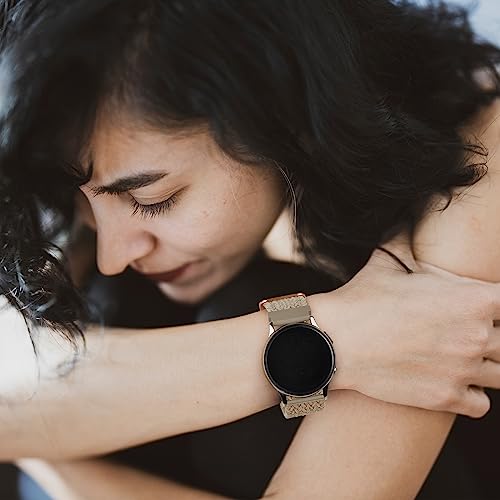 Meliya Bands for Gizmo Watch 3 2 1 / Gabb Watch, 20mm Quick Release Soft Nylon Sport Replacement Watch Strap for Verizon Gizmo Smart Watch 3 2 1 (Milk Tea)