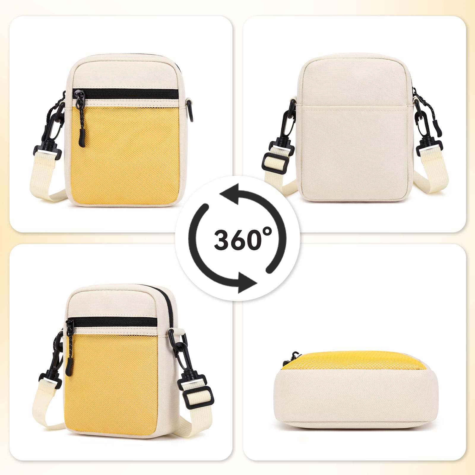 El-fmly Small Cross-body Sling Bags for Men Women, Mini Messenger Bag Shoulder Pouch for Daily Use (Navy Blue)