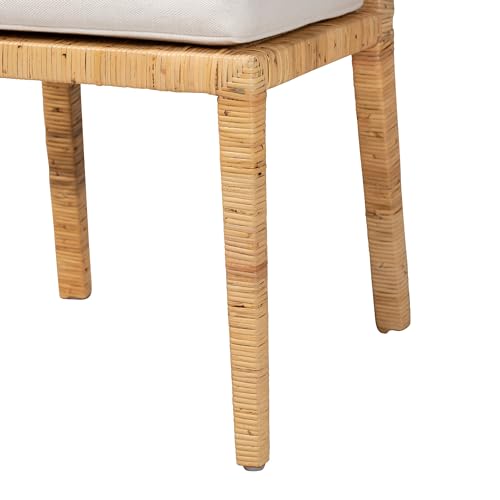 bali & pari Sofia Natural Rattan Dining Chair, One Size