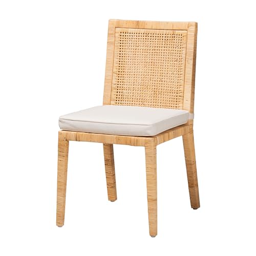 bali & pari Sofia Natural Rattan Dining Chair, One Size