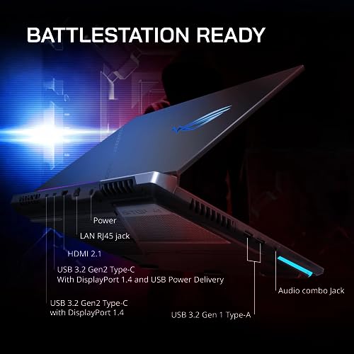 ASUS ROG Strix G17 17.3” QHD 240Hz Gaming Laptop, AMD Ryzen 9 7845HX, GeForce RTX 4060, 64GB DDR5 RAM, 2TB PCIe SSD, 4-Zone RGB Backlit Keyboard, WiFi 6E, Win 11 Pro, Gray, 32GB USB Card (Renewed)