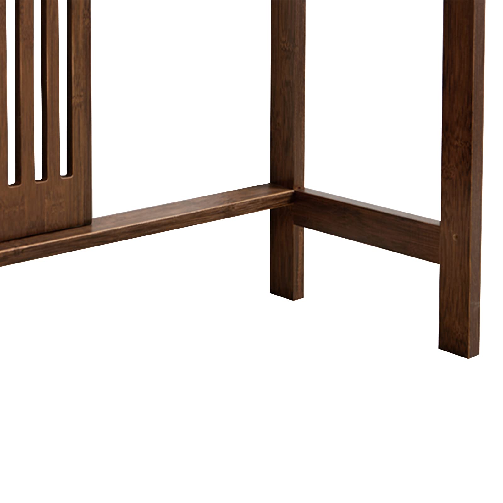 QUEWATSA 2-Tier Entryway Vintage Table, Bamboo Storage Console Table Sofa Table End Table Plant Photo Displaying Shelf Vintage Storage Shelves Living Room Long Accent End Table Sideboard (102*29*83cm)
