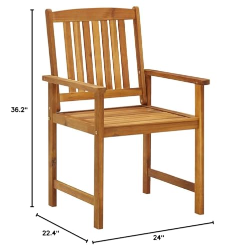AJSEOYBS Patio Chairs with Cushions,Oversized Wooden Rocking Chair,All Weather Resistant Porch Rocker Suitable for Backyard, Porch, Balcony, Poolside 4 Pcs Solid Acacia Wood