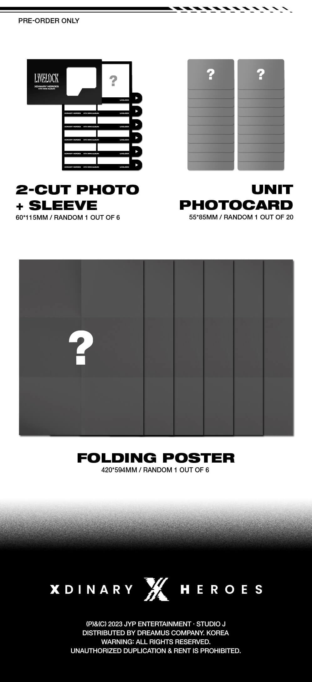 LiveLock Xdinary Heroes Album [Red Ver.]+Pre Order Benefits+BolsVos K-POP Inspired Digital Planner, Digital Sticker Pack (4th Mini Album)