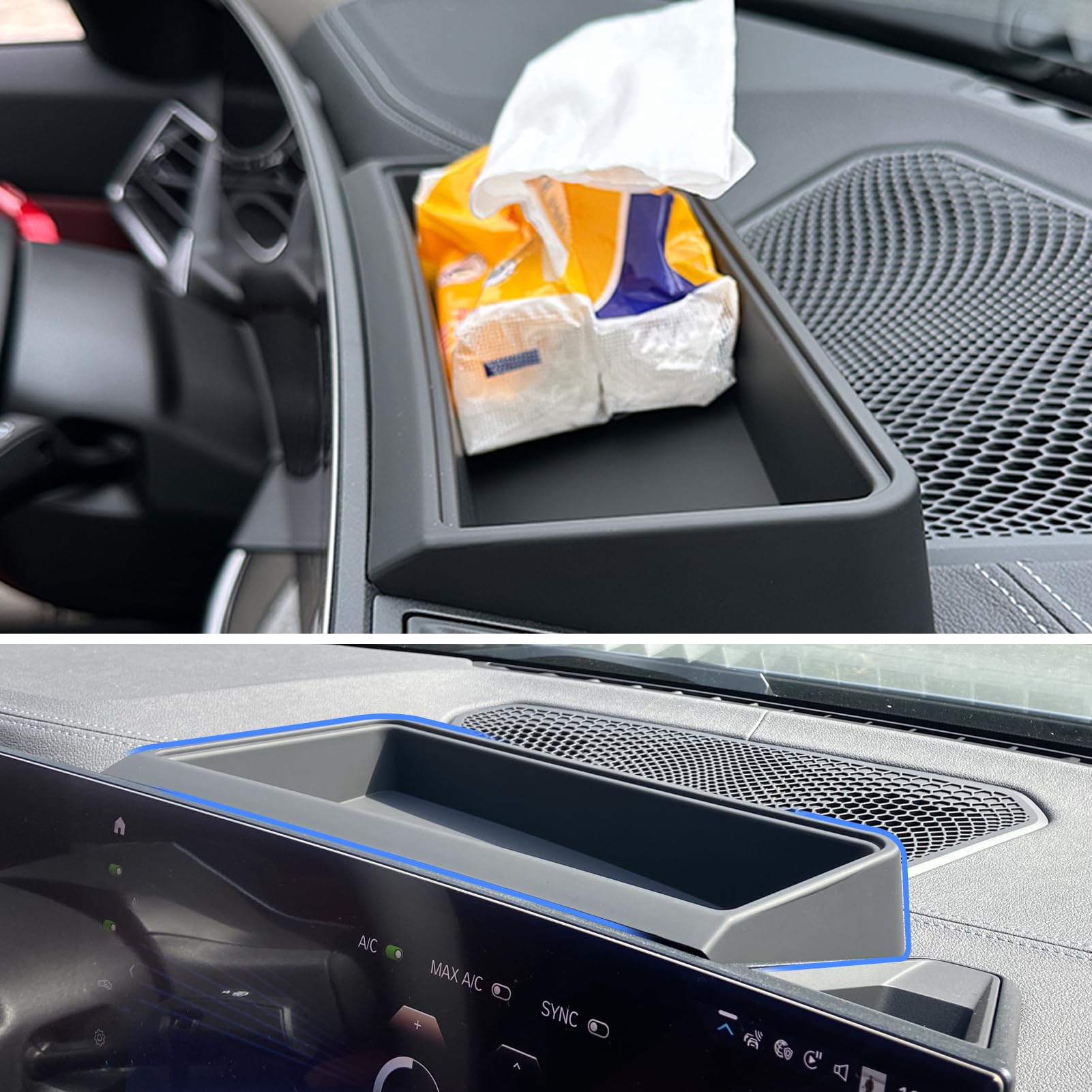 Jaronx Compatible with BMW 3 4 Series Center Console Organizer, 12.3 inch Touch Screen Dash Console Organizer for 3' G20 2023-2024/4' G22 2024,for BMW Dashboard Tray