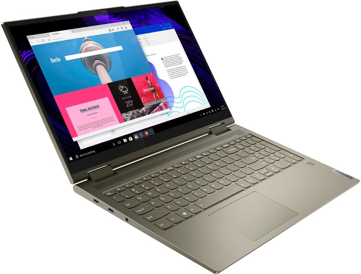 Lenovo Yoga 7 Laptop, 15.6" FHD IPS Touchscreen, Intel i7-1165G7 4-Core, Iris Xe Graphics, 12GB DDR4, 2TB SSD, Backlit Keyboard, Thunderbolt 4, Fingerprint Reader, Wi-Fi 6, Win11 Pro, COU 32GB USB