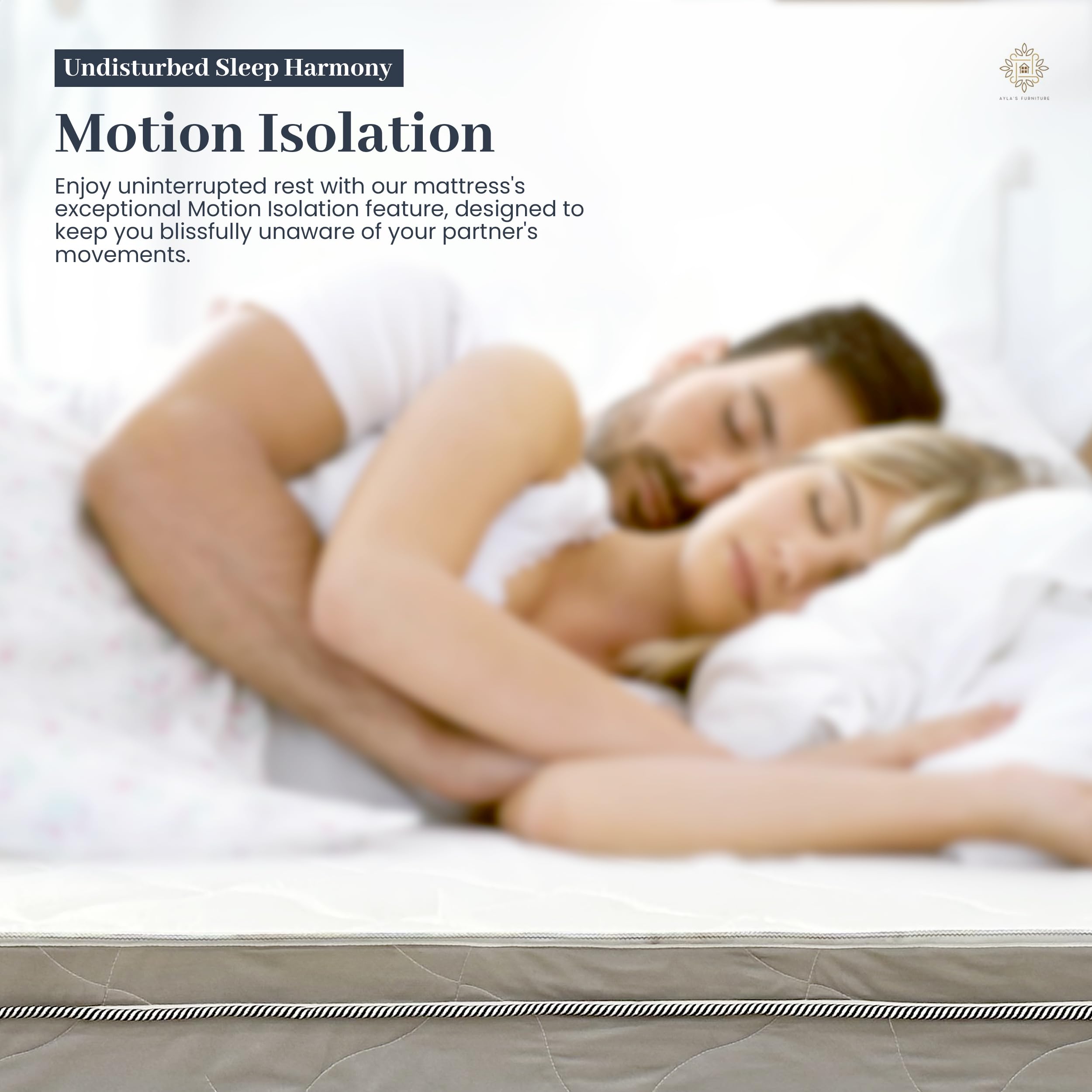 Aylas Furniture Full Size Mattress - 10 Inch Hybrid Full Mattress with High Density & Comfort Cold Foam with Continuous Coil Bonnell Springs - Eco-Friendly, Breathable Medium Firm