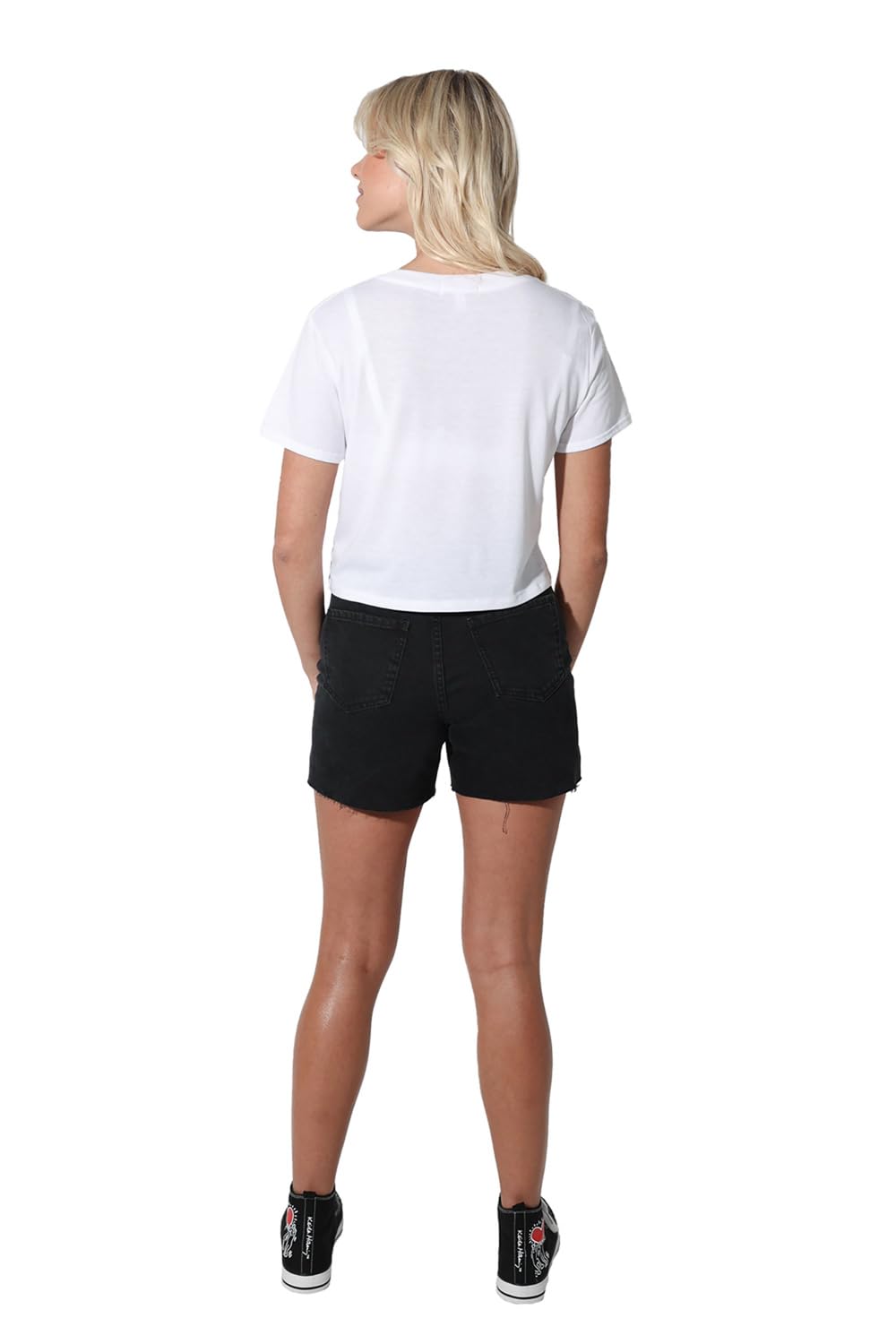 Emporia State University Hornets Women's Crop Top T-Shirt, White, Small