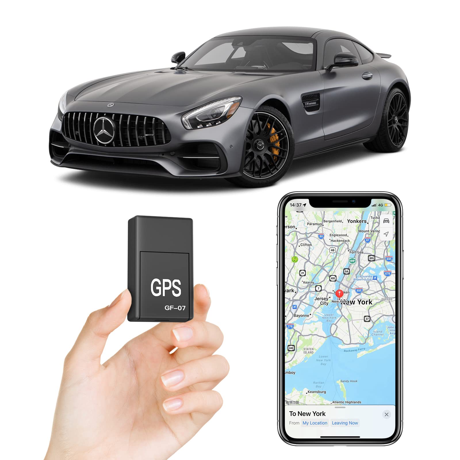 Mini GPS Tracker for Vehicles, Mini Magnetic GPS Device Real time Car Locator, Full USA Coverage, No Monthly Fee, Long Standby GSM SIM GPS Tracker for Vehicle/Car/Trucks/Person Model 2022 Model