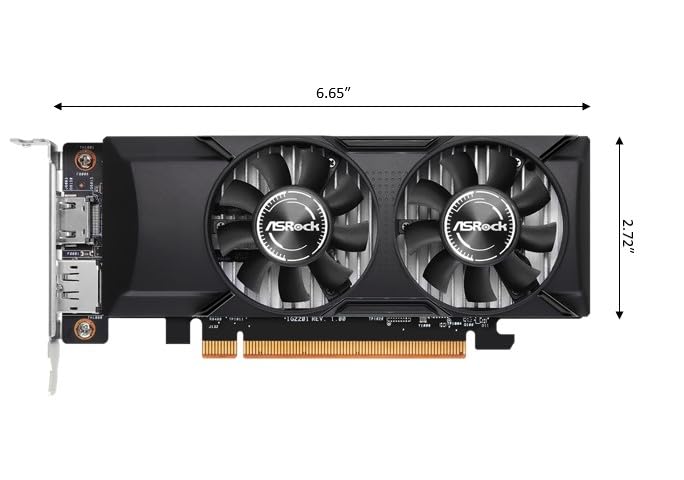 ASRock Low Profile Arc A310 4GB GDDR6 PCI Express 4.0 ITX Video Card A310 LP 4G 64-bit 0dB Silent Cooling Super Alloy Graphics Card 7680 x 4320 450W 15.5 Gbps