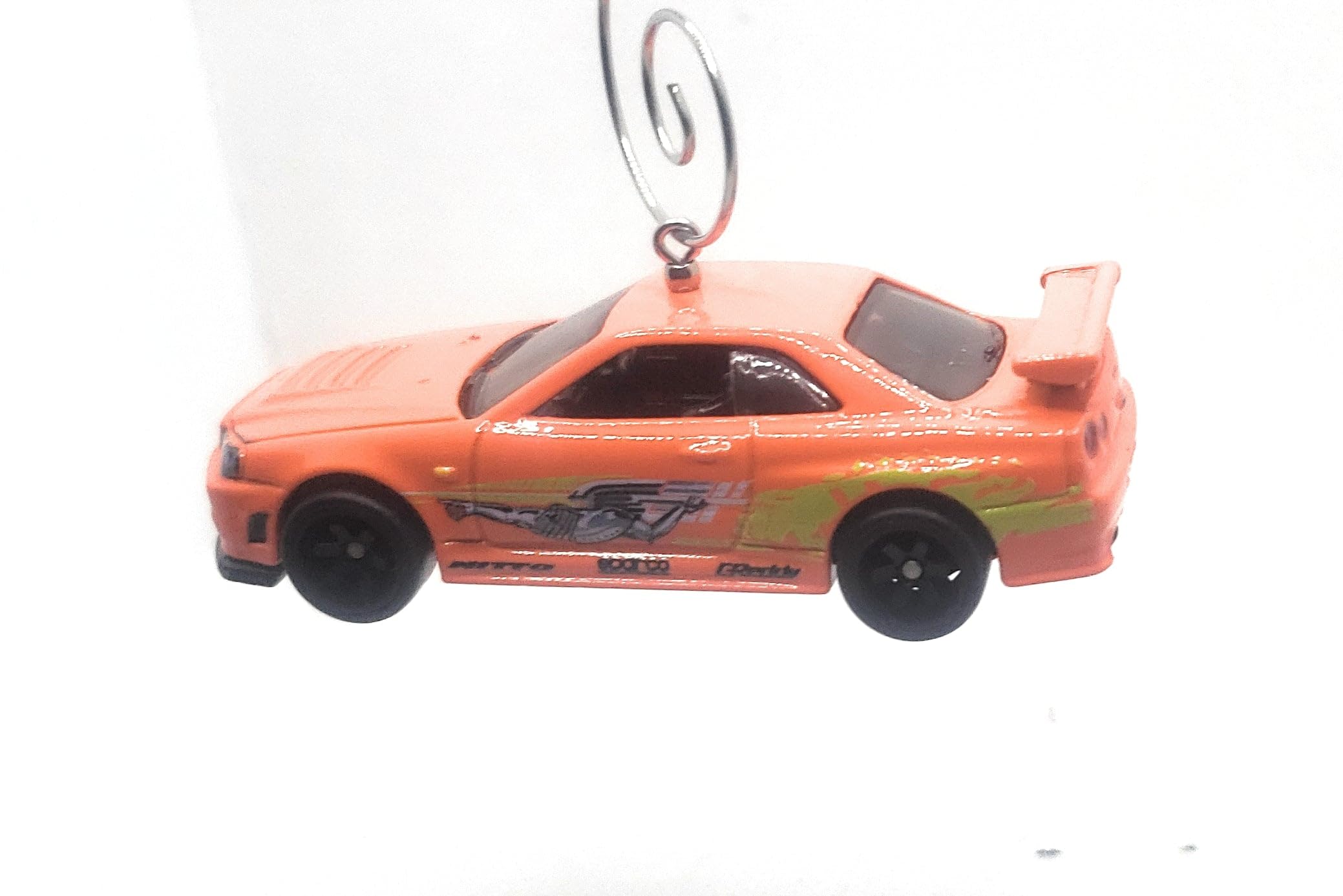Christmas Ornament Xmas for Nissan Skyline GT-R (BNR34) with Design Orange