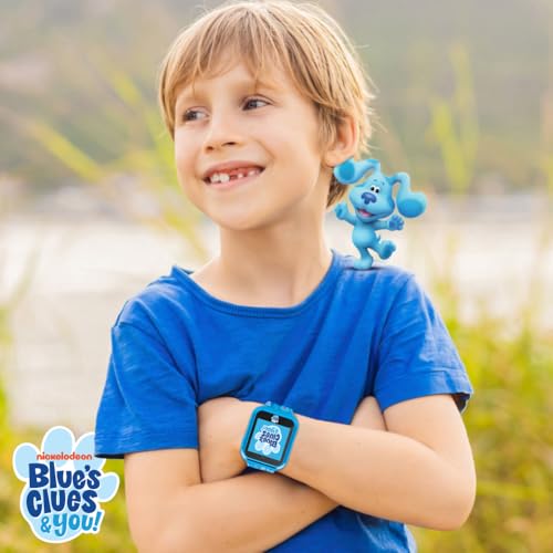 Accutime Blue’s Clues & You! Kids Smart Watch - Interactive Touchscreen with Games, Selfie Camera, Step Tracker, Alarm, and Printed Silicone Strap - Fits Wrists 5.5" to 8.0"