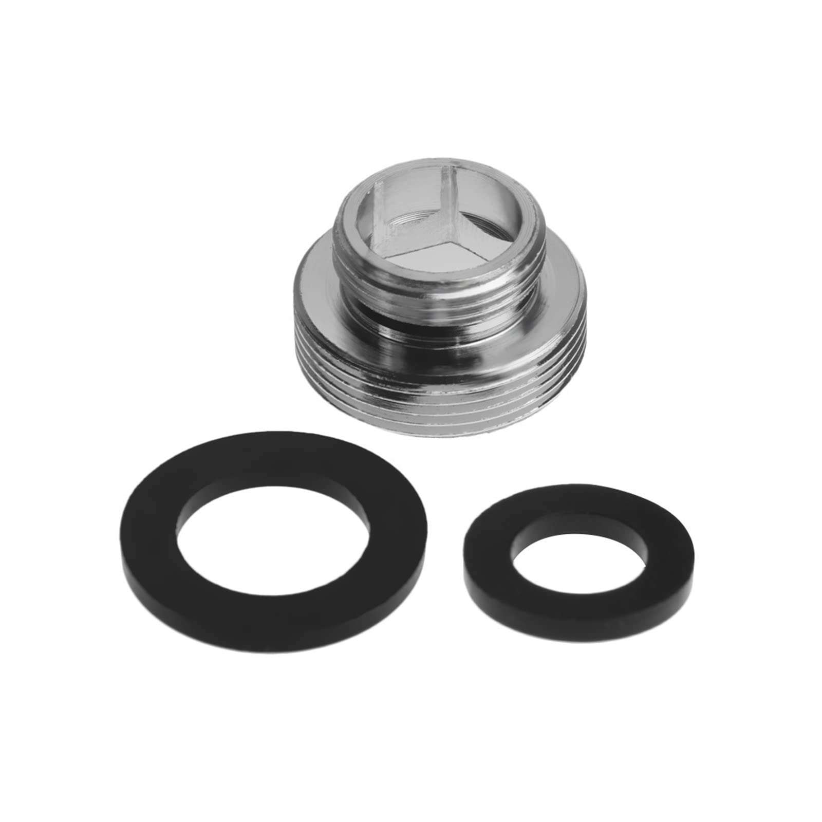 Rotate Swivel Faucet Aerator Connector Metal Outside Inside Thread Water Saving Adaptor Kitchen Faucet 16/18/20/22/24/28/mm to 22mm with Gasket for Bathroom Or Kitchen (C