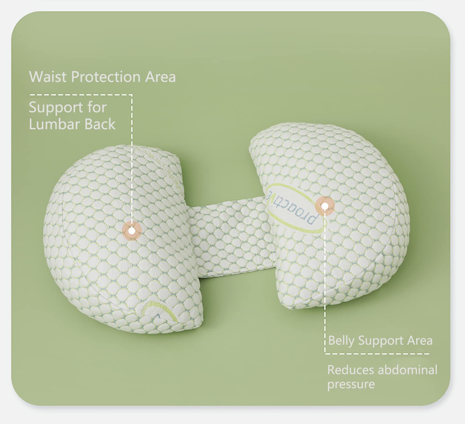 misszhi Pregnancy Pillows for Sleeping, Maternity Pillow with Detachable and Adjustable Pillow Cover - Support for Back, Legs, Belly, HIPS for Pregnant Women(White)