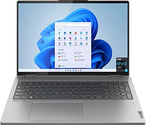 Lenovo Yoga 7 82QG Laptop 2022 16โ WQXGA 2560 x 1600 Display Touchscrenn, Intel Core i7-1260P, 12-core, Intel Iris Xe Graphics, 16GB LPDDR5, 4TB SSD, Backlit KB, Thunderbolt 4, FP, Windows 11 Home
