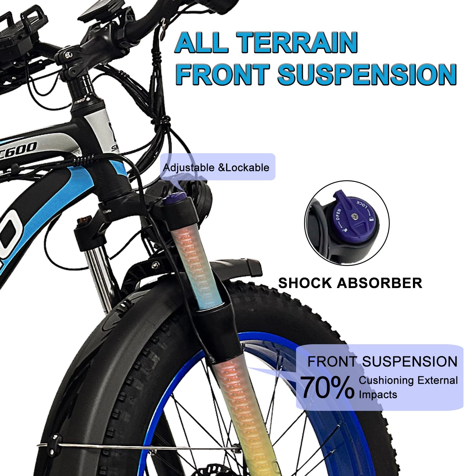 Electric Bike for Adult, [Upgraded Version] Dual Motor 2000W 22.4Ah 35MPH AWD Ebike 21 Speed 26" Fat Tire MTB Hydraulic Disc Brake Front Suspension (Black)