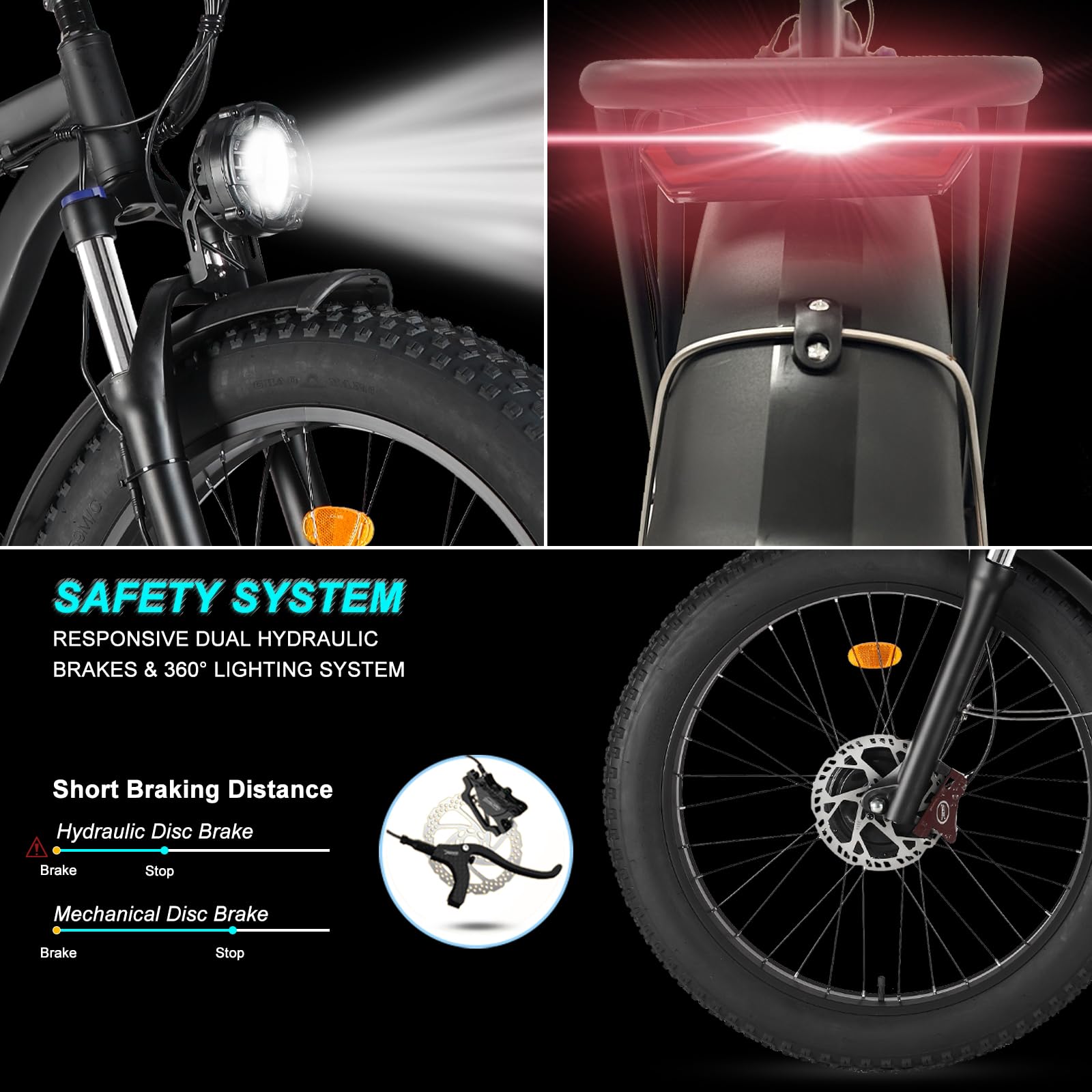 Electric Bike for Adult, [Upgraded Version] Dual Motor 2000W 22.4Ah 35MPH AWD Ebike 21 Speed 26" Fat Tire MTB Hydraulic Disc Brake Front Suspension (Black)